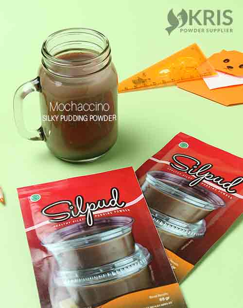 bubuk pudding mochaccino Silky pudding kemasan 65 gr - KRIS POWDER SUPPLIER