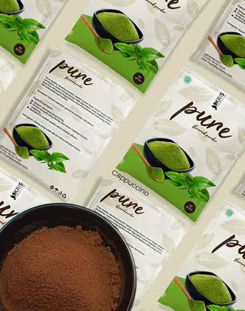 Bubuk perisa makanan cappuccino pure kemasan 50 gr - KRIS POWDER SUPPLIER