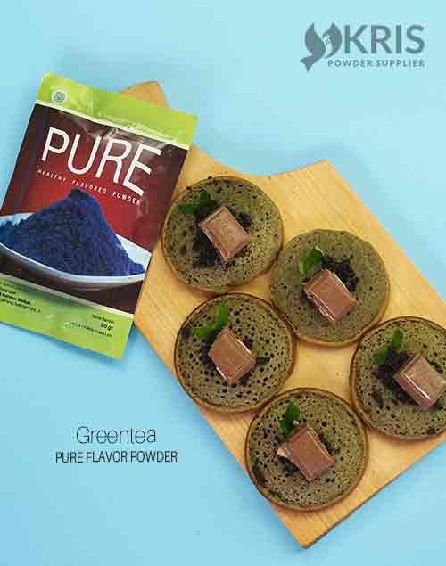 Bubuk perisa makanan greentea pure kemasan 50 gr - KRIS POWDER SUPPLIER