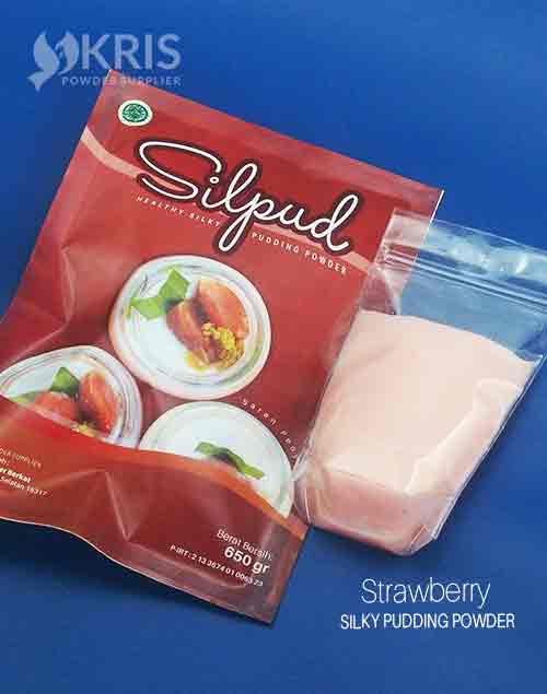 bubuk pudding strawberry Silky pudding kemasan 650 gr - KRIS POWDER ...