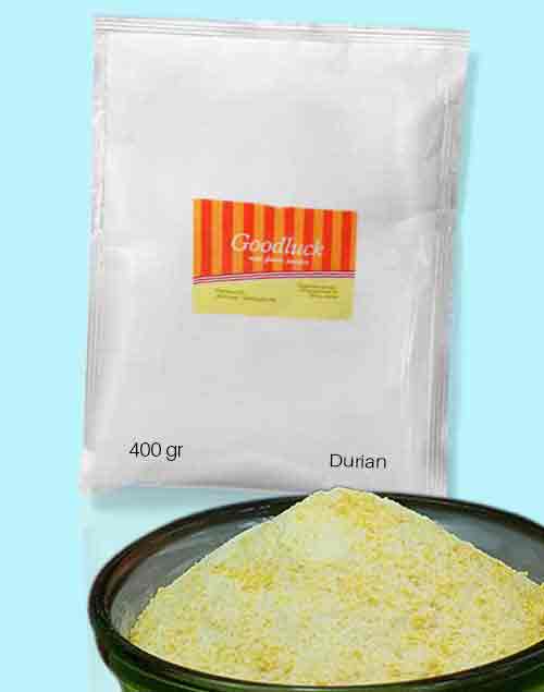 Bubuk perisa makanan Durian goodluck kemasan 400 gr - KRIS POWDER SUPPLIER