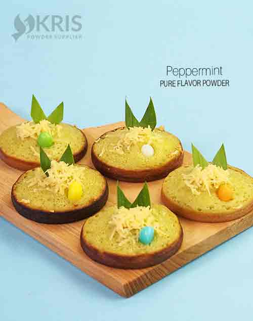 Bubuk perisa makanan peppermint pure kemasan 50 gr - KRIS POWDER SUPPLIER